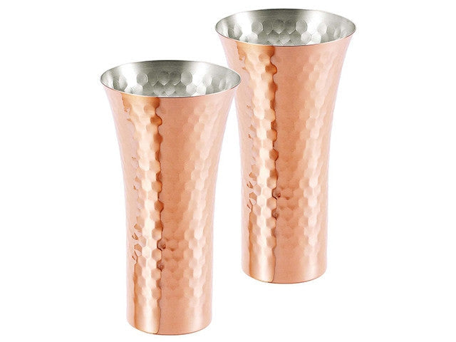 Japanese hammered copper tumbler – AKAZUKI